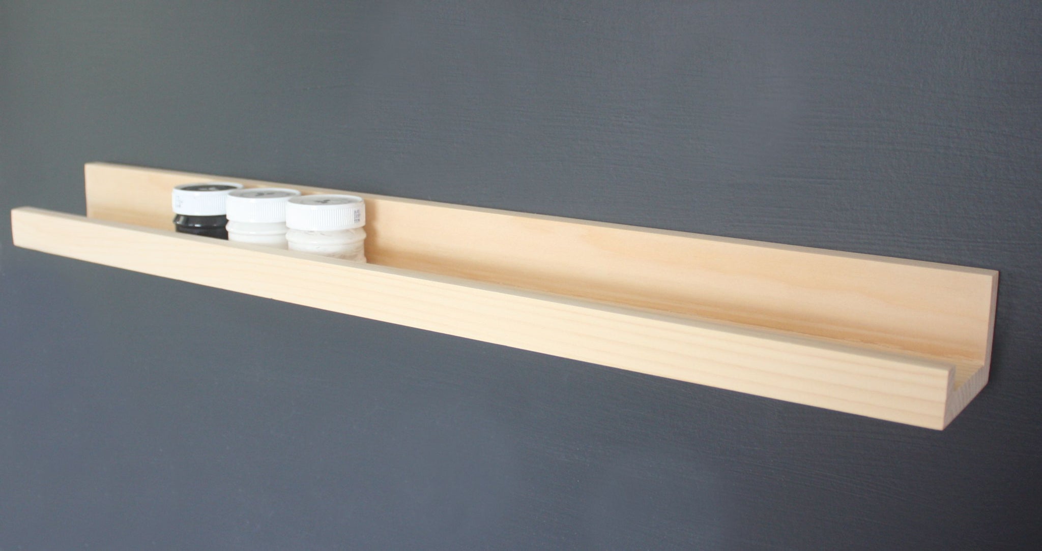 Narrow Floating Shelf - Natural Pine – JTWoodworks