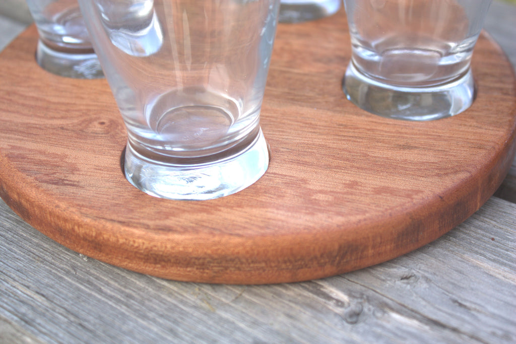 Round Beverage Sampling Flight - Sapele – JTWoodworks