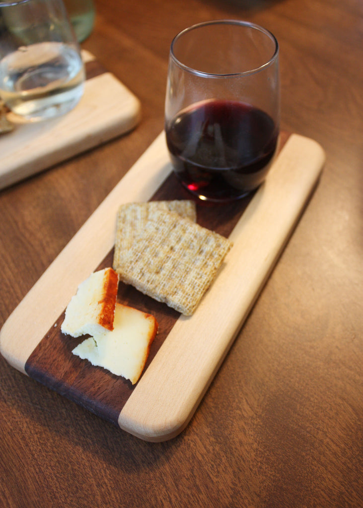 Beverage Sampling Board & Snack Tray with Stemless Glass – JTWoodworks
